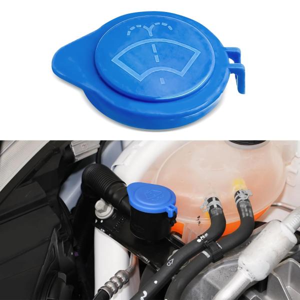 商品名: RGOAANC フロントガラスウォッシャー液リザーバーキャップ、フロントガラスワイパーフルードキャップ、自動車用ワイパーアクセサリー交換用キャップ、1708196、BM51-17632-AA フォーカスフルードリザーバー用交換キャ...