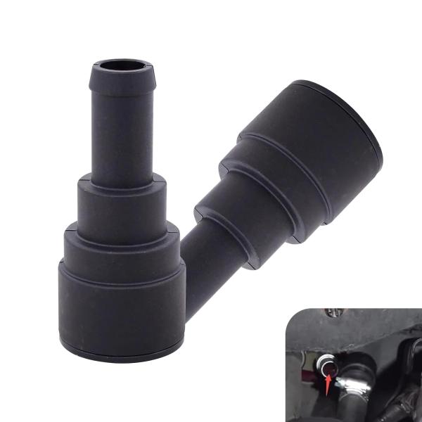 商品名: Eratus カーヒーター冷却水ホースコネクター 2個 オリジナル交換用 15032062 15151873 15151875 プラスチック防水耐熱部品 ビュイック GMC シボレー フォード リンカーン対応 (ブラック) Era...