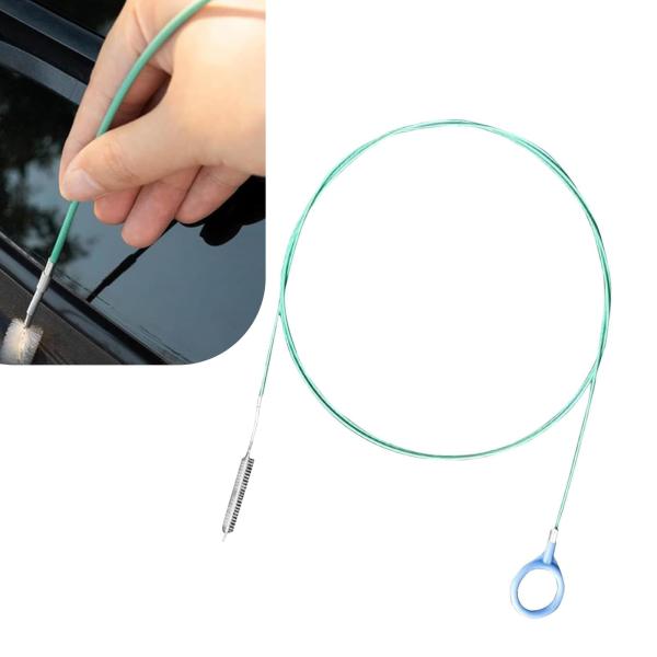 商品名: Eratus 1個 車用排水穴アンブロッカー、6.04cm ブラシヘッド 118.48インチ フレキシブルケーブル 回転可能 クリーニングブラシ 空調パイプ ブロック解除 細い 排水ツール ほとんどの車種に対応 (グリーン) Er...