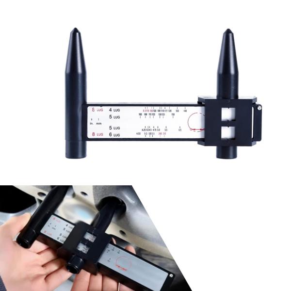 商品名: JawGrew 自動車用ホイールハブ穴距離測定ツール 1個 6.8インチ x 4.6インチ x 0.6インチ スライド 調節可能 PCD キャリパー 4 5 6 8穴リムボルトパターンゲージ、自動車修理アクセサリー用ユニバーサル(...