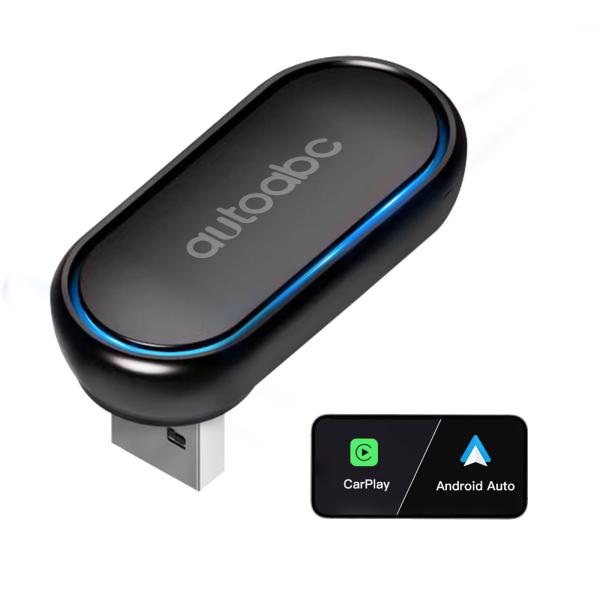 商品名: ワイヤレス CarPlay/Android Auto 2in1 コンバータ プラグアンドプレイ 360°回転/ライトカラー変更可能 日本語説明書あり 純正な有線CarPlay/Android Auto搭載する車専用 Wireles...