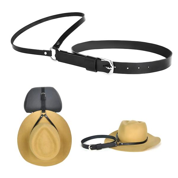 商品名: SHMZK カウボーイハットホルダー トラック用、プレミアムレザートラックピックアップハットホルダー、調節可能なストラップ付きカウボーイハットラックホルダー 車、トラック、SUV、車のインテリアアクセサリーに帽子を安全に保ちます ...