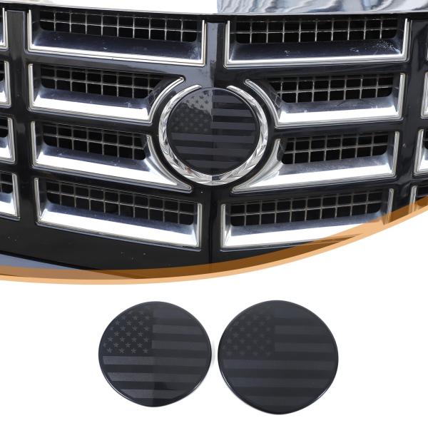 商品名: フロントグリルテールゲートエンブレムトリムカバー キャデラックエスカレード2007-2014、オーバルエンブレム装飾オーバーレイ、車のフロントリアロゴカバートリムアクセサリー Front Grille Tailgate Emble...