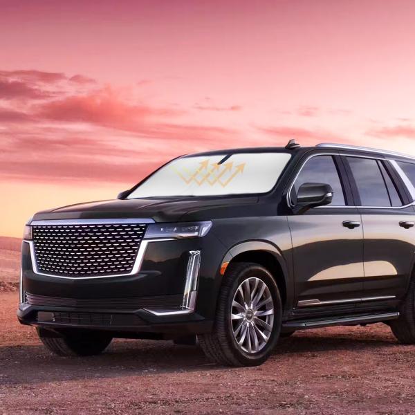 商品名: サンシェード カーフロントガラスサンシェード キャデラックエスカレード2021-2024 2025年用 フロントガラスカバー エスカレードサンバイザー用 折りたたみ式プロテクター 紫外線をブロック フロントウィンドウシェード ブロ...