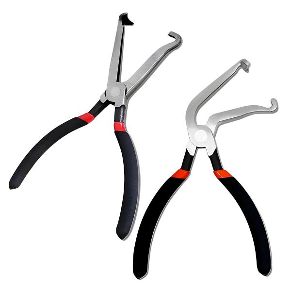 商品名: HZEL 車用電気切断プライヤー 2個 ストレートベンド 車両燃料ライン修理ツール 自動車用ホース切断プライヤーセット プッシュタブスタイルプラグ用アクセサリー ユニバーサルフィット HZEL Car Electrical Dis...