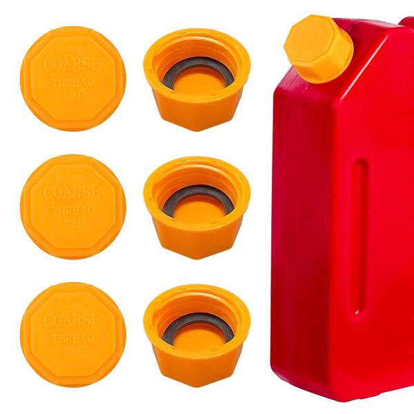 商品名: Lyxheth ガス缶キャップ、ガス缶カバー、ガソリン用粗い糸ガスキャップ、ユニバーサルプラスチックガスタンク蓋 密閉性を向上 カーアクセサリー ポータブルガス缶と金属ガスタンクに適合 Lyxheth 6PCS Gas Can C...