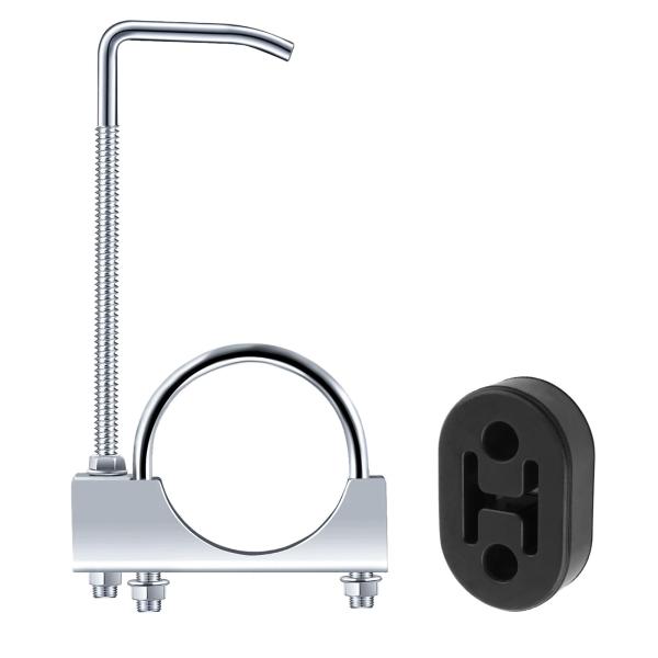 商品名:  Car 2.5" Exhaust Clamp with Rod &amp; Rubber Exhausts Hangers Kit,Exhaust Hanger Set for Fixing &amp; Reducing Noi...