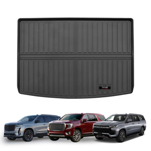商品名:  Custom for 2021-2025 Chevy Suburban/GMC Yukon XL/Cadillac Escalade ESV Cargo Mats Trunk Liner All Weather TPE Prot...