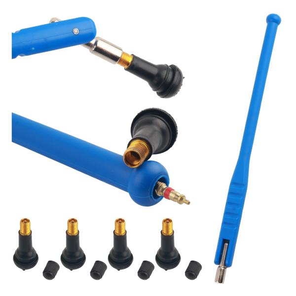 商品名: YGDMD 2-in-1 バルブステム除去ツール、多機能バルブコア除去ツール ノンスリップハンドルと4つのTR413バルブステム付き、車、トラック、自転車用の調節可能なバルブステムプーラー YGDMD 2-in-1 Valves ...