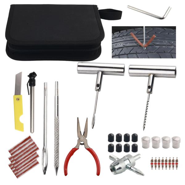 商品名:  Figpade 45PCS Tire Plug Kit Heavy Duty Professional,Car Tire Repair Kit with Storage Bag for Repairing Tires,Unive...