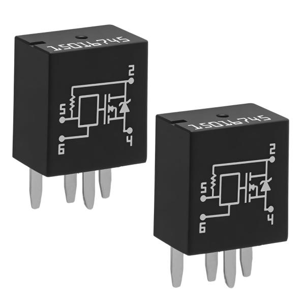 商品名: HIMARKLIF 2個 4ピン ヘッドライトリレー 多目的リレー、ヘッドランプドライバーモジュール GMC ビュイック キャデラック オールズモビル ポンティアック 交換番号: 15016745 601-218 HIMARKLI...