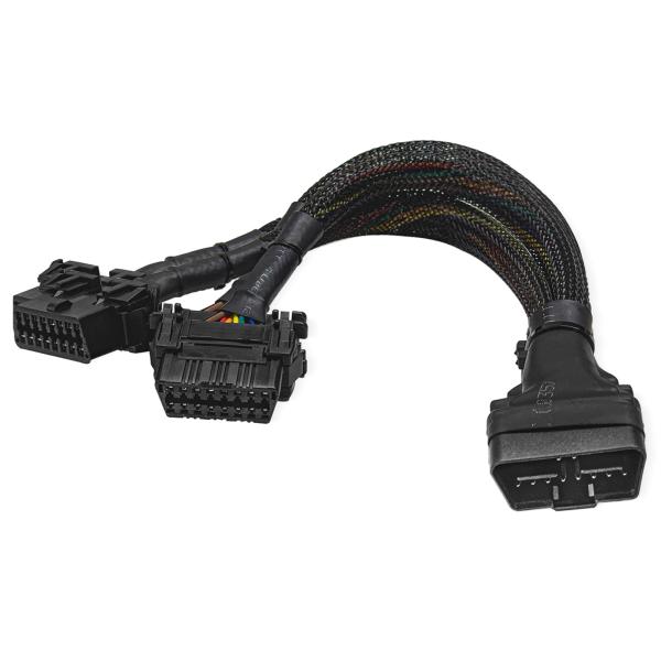 商品名: BWBWND OBD2スプリッター、16ピン1×オス→2×メス延長コネクタケーブルスプリッター、ユニバーサルOBDII延長Yフラットリボンコードアダプター、自動車診断スキャナー、カーアクセサリー用 BWBWND OBD2 Spli...