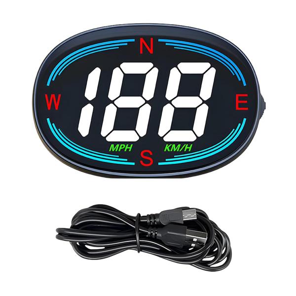 商品名: GAOLAOSY GPSデジタルスピードメーター、MPH、コンパス、USB接続プラグアンドプレイ付きHUDヘッドアップディスプレイ、ユニバーサルオーバースピード&amp;疲労運転アラーム車両スピードメーター GAOLAOSY GP...