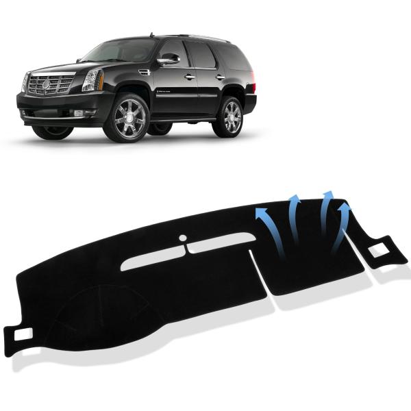 商品名: キャデラックエスカレード2007-2014アクセサリーと互換性があるダッシュカバー、ノンスリップダッシュボードカバーマットインテリアアクセサリー、カスタムフィットダッシュマットサンシェードUVプロテクター Dash Cover C...