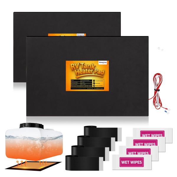 商品名: Obeaming 12インチ x 18インチ RVヒーターパッド 自動サーモスタット付き DC 12V/13.5V 防寒タンクヒーター キャンピングカートレーラー用 20~50ガロンのフレッシュ/グレー/ブラックウォータータンクに...