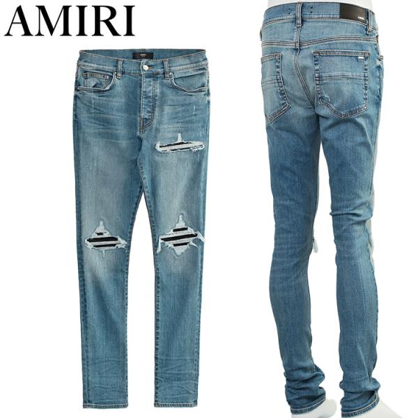 【アミリ AMIRI】アミリMX1 プリーツレザー ダメージ加工 スーパーストレッチ デニム ジーンズ ダークインディゴイタリア製ストレッチデニムを使用したMX1ジーンズ。クラシックなファイブポケットのディテールが特徴です。デニムをキャンバ...