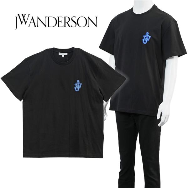 【ジェイダブリューアンダーソン JW ANDERSON】Tシャツ ANCHOR PATCH T-SHIRTクラシックフィットのTシャツ、クルーネック、ソーホーフラッグシップストアにインスパイアされたネオンカラーのアンカーパッチ■商品番号：J...