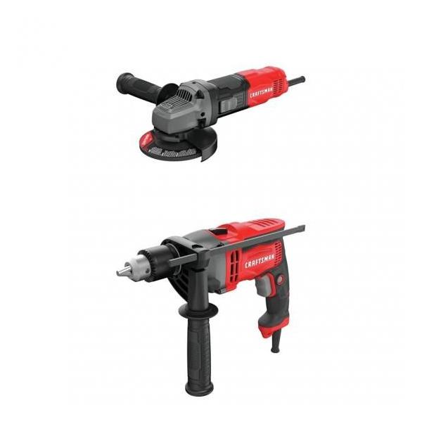 【商品名】 CRAFTSMAN 小型アングルグラインダーツール、4-1/2インチ、6アンペア、ドリル/ドライバー付き、7アンペア、1/2インチ (CMEG100 &amp; CMED741) CRAFTSMAN Small Angle Gr...