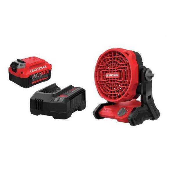【商品名】 Craftsman クラフトマン V20 バッテリー、電動工具キット、充電器付属、4.0Ah、20V MAX* コードレスファン付き、工具のみ (CMCB204-CK &amp; CMCE001B) Craftsman V20 ...