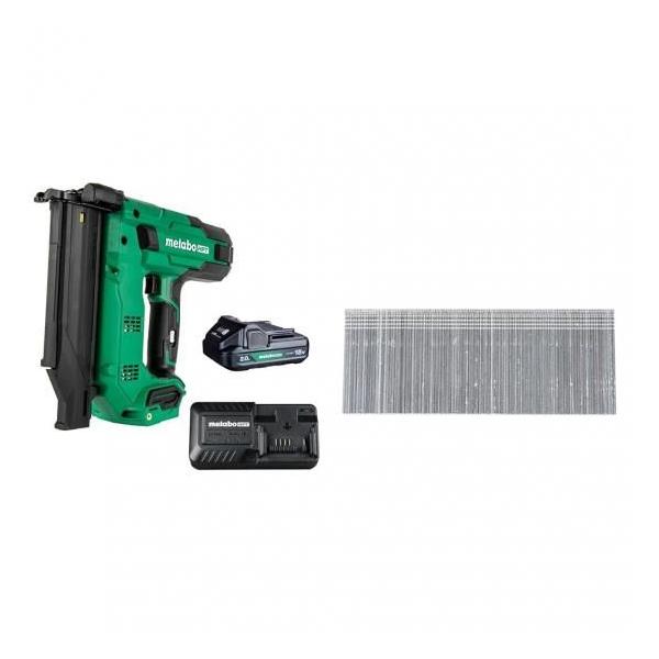 【商品名】 Metabo HPT 18V MultiVolt 18-Ga コンパクトコードレスブラッドネイラーキット NT1850DG + Metabo HPT ブラッドネイル 24108THPT のセット Bundle of Metabo...