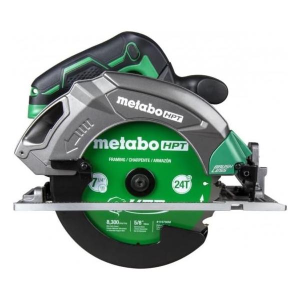 【商品名】 Metabo HPT 18V マルチボルト 7-1/4インチ コードレス丸鋸、高トルク、軽量設計、1回の充電で最大200回の2x4切断、18Vおよび36VマルチボルトMetabo HPTバッテリー対応、工具本体のみ、C1807D...