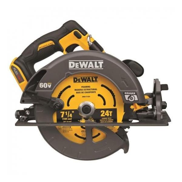 【商品名】 DEWALT FLEXVOLT 60V MAX* 丸鋸（ブレーキ付き）、7-1/4インチ、工具のみ（DCS578B） DEWALT FLEXVOLT 60V MAX* Circular Saw with Brake, 7-1/4...