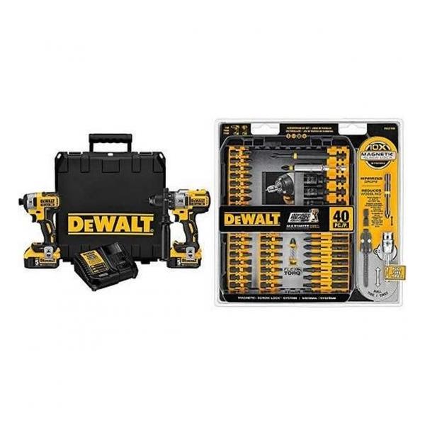 【商品名】 DEWALT DCK299P2 20V MAX XR 5.0Ah プレミアムコードレスハンマードリル＆インパクトドライバーコンボキット、DWA2T40IR IMPACT READY FlexTorqスクリュードライバーセット（4...