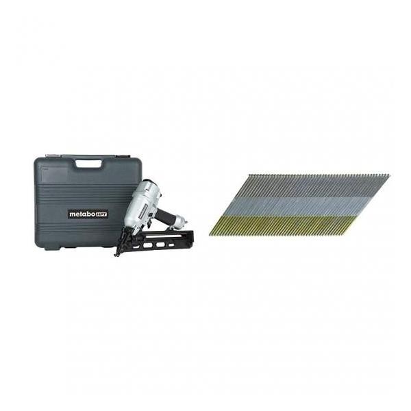 【商品名】 Metabo HPT NT65MA4 仕上げ釘打機（2-1/2インチ×15ゲージ仕上げ釘付き） Metabo HPT NT65MA4 Finish Nailer with 2-1/2" x 15 Gauge Finish Nai...