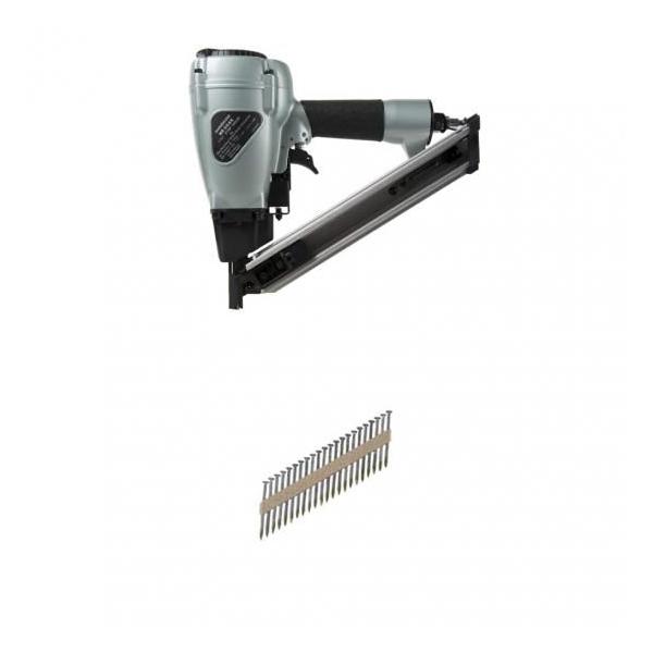 【商品名】 Metabo HPT 金属コネクタネイラー (NR38AK)、Metabo HPT フレーミングネイル付き | 1-1/2 インチ x 0.148 インチ | 紙テープ | 36 度、ストラップタイト | スムーズシャンク | ...