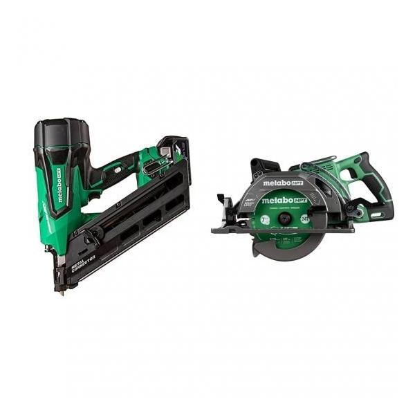 【商品名】 Metabo HPT 36V マルチボルト コードレス メタルコネクタ ネイラーキット | NR3665DA + Metabo HPT 36V マルチボルト コードレス リアハンドル 丸鋸 | ツールのみ - バッテリーなし |...