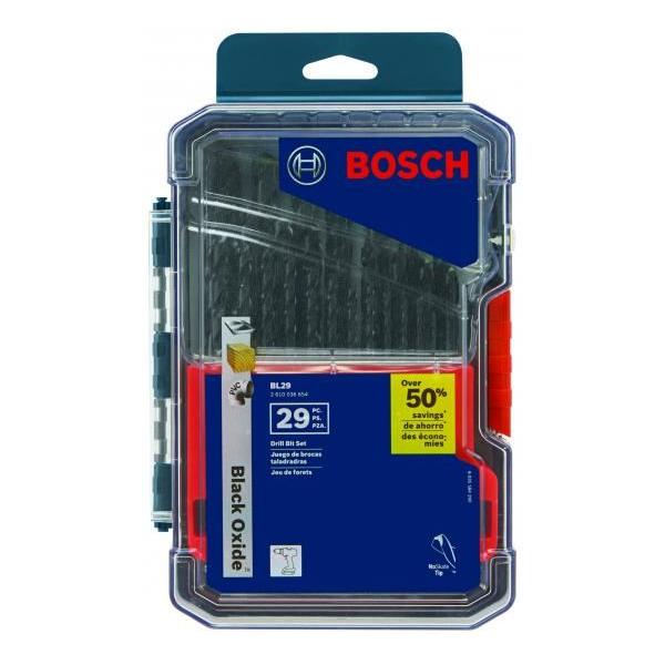 【商品名】 BOSCH BL29 29ピース アソートセット 3フラットシャンク ブラックオキサイドドリルビット ケース付き 薄板金属、木材、プラスチック加工用 BOSCH BL29 29-Piece Assorted Set Three-...