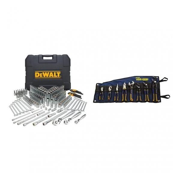 【商品名】 DEWALT メカニックツールキットとソケットセット、204ピース (DWMT72165) &amp; IRWIN VISE-GRIP GrooveLock プライヤーセット、8ピース (2078712) DEWALT Mech...
