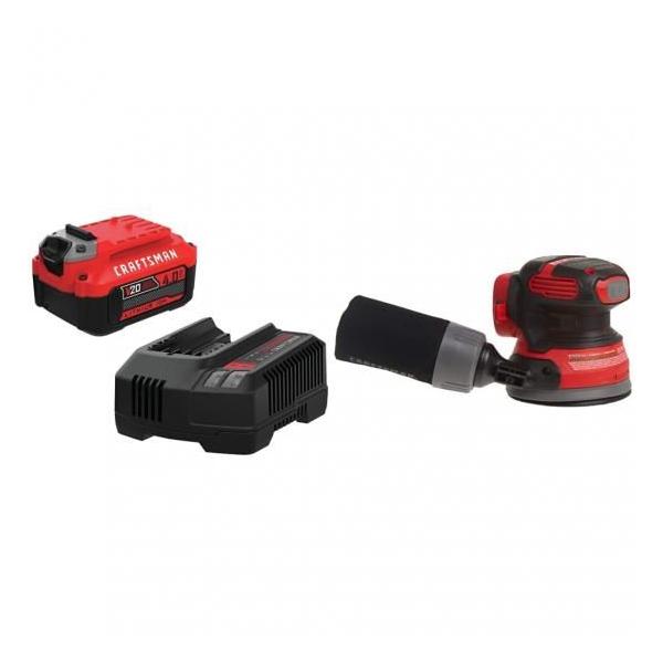 【商品名】 Craftsman クラフトマン V20 バッテリー、電動工具キット、充電器付属、4.0Ah、V20* ランダムオービットサンダー付き、工具のみ (CMCB204-CK &amp; CMCW220B) Craftsman V20...