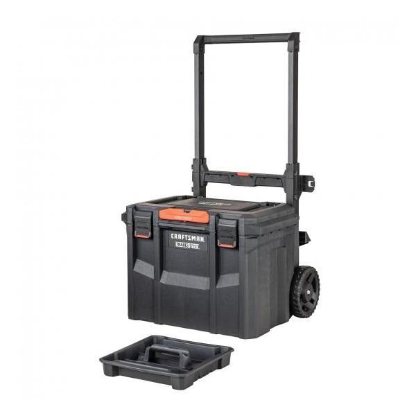【商品名】 CRAFTSMAN TRADESTACK ツールボックス キャスター付き 防水 スタッキングシステム ポータブル ローリング ストレージ 屋内/屋外用 22.5インチ (CMST21445) CRAFTSMAN TRADESTA...