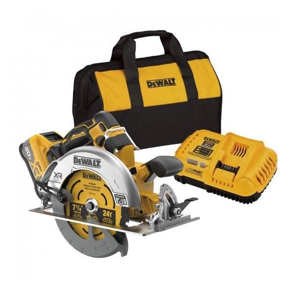 【商品名】 DEWALT 20V MAX XR 7-1/4インチ コードレス丸鋸キット XR パワーパック（バッテリーおよび充電器付属）(DCS590WW1) DEWALT 20V MAX XR 7-1/4" Cordless Circul...