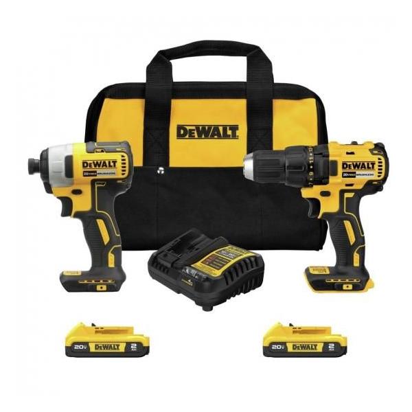 【商品名】 DEWALT 20V MAX コードレスドリル、インパクトドライバー、2ツール電動工具コンボキット、ブラシレス電動工具セット（バッテリー2個と充電器付属） (DCK277D2) DEWALT 20V MAX Cordless D...