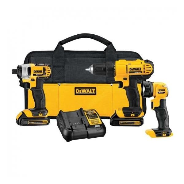 【商品名】 DEWALT 20V MAX コードレスドリル インパクトドライバーとLED作業灯 ポータブル 電動工具コンボキット ツール3個、バッテリー2個、充電器付属 (DCK340C2) DEWALT 20V MAX Cordless ...