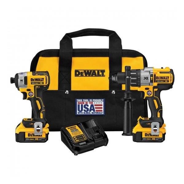 【商品名】 DEWALT 20V MAX ハンマードリル＆インパクトドライバー、バッテリー2個と充電器付きコードレス電動工具コンボキット (DCK299M2) DEWALT 20V MAX Hammer Drill and Impact D...