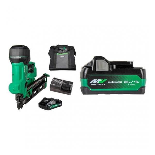 【商品名】 Metabo HPT コードレスフレーミングネイラー、18V - 4.0 Ah、MultiVolt、21度、3-1/2インチプラスチックストリップネイル、NR1890DRA + Metabo HPT 18V/36V MultiV...