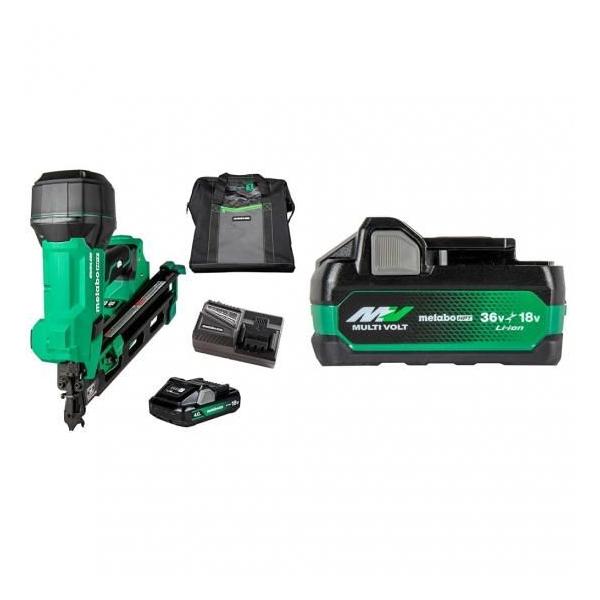 【商品名】 Metabo HPT コードレスフレーミングネイラー、18V - 4.0 Ah、MultiVolt、30度、3-1/2インチ紙テープネイル、NR1890DCA + Metabo HPT 18V/36V MultiVolt バッテ...