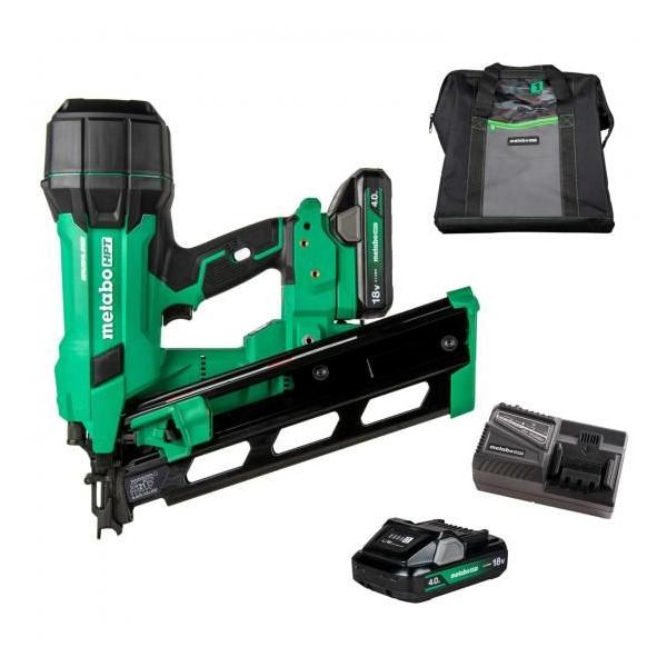【商品名】 Metabo HPT 18V マルチボルト コードレス 21° フレーミングネイラーキット、3-1/2インチ プラスチックストリップフレーミング コードレスネイラー、4.0Ah リチウムイオンバッテリー搭載電動工具、2インチ〜3...