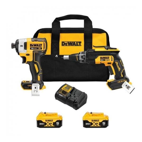 【商品名】 DEWALT 20V MAX XR ドライウォールスクリューガン＆インパクトドライバー 電動工具コンボキット バッテリー2個＆充電器付属 (DCK268P2) DEWALT 20V MAX XR Drywall Screw Gu...