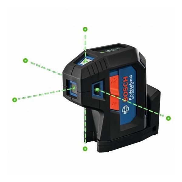 【商品名】 BOSCH GPL100-50G グリーンビーム自動整列レーザー、単3電池2本、多目的マウント内蔵、ハードキャリングケース付属 BOSCH GPL100-50G Green-Beam Self-Leveling Alignmen...