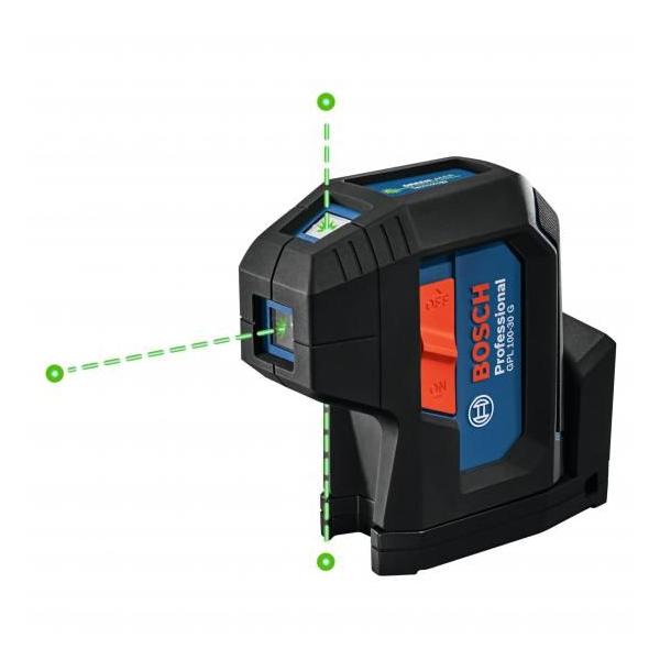 【商品名】 BOSCH GPL100-30G グリーンビーム自動整列レーザー、単3電池2本、多目的マウント内蔵、ハードキャリングケース付属 BOSCH GPL100-30G Green-Beam Self-Leveling Alignmen...