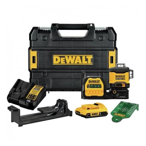【商品名】 DEWALT 20V/12V MAX レーザーレベルキット、3 x 360、グリーン (DCLE34030G) DEWALT 20V/12V MAX Laser Level Kit, 3 x 360, Green (DCLE34...