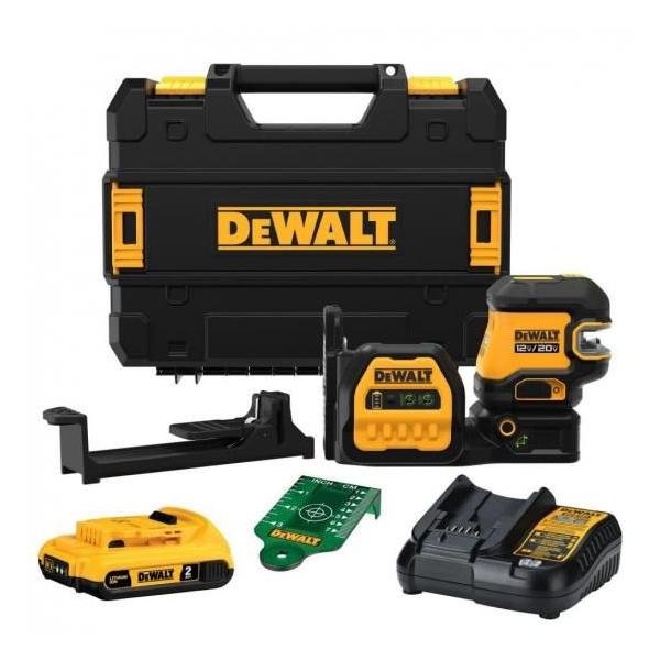 【商品名】 DEWALT 20V/12V MAX レーザーレベルキット、クロスラインレーザーと5スポットレーザー、グリーン (DCLE34520G) DEWALT 20V/12V MAX Laser Level Kit, Cross Lin...