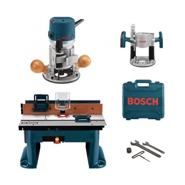 【商品名】 BOSCH 1617EVSPK 木工ルーターツールコンボキット - 2.25馬力プランジルーター＆固定ベースルーターキット（可変速度12アンペアモーター、RA1181ベンチトップルーターテーブル付き） BOSCH 1617EVS...