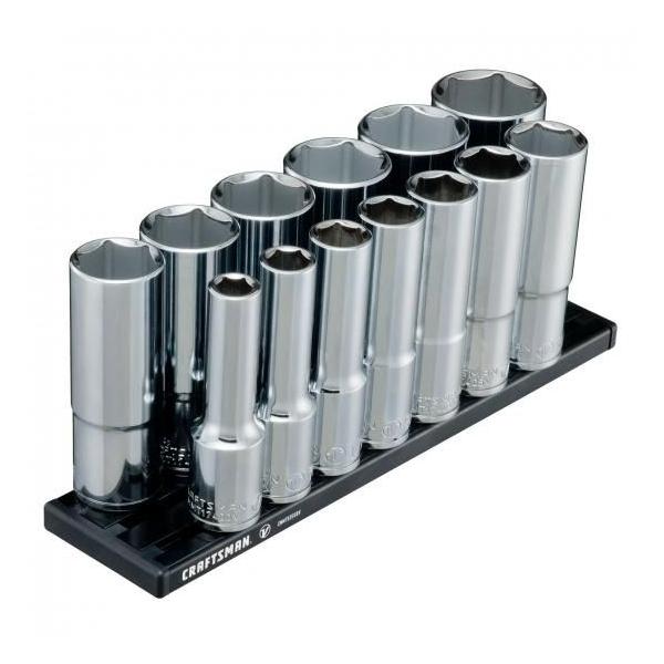 【商品名】 CRAFTSMAN Vシリーズ ソケットセット、ディープSAE、1/2インチドライブ、13ピース (CMMT17395V) CRAFTSMAN V-SERIES Socket Set, Deep SAE, 1/2 Inch Dr...