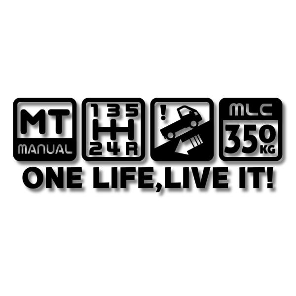 ◇商品について◇軽トラ用の注意表記ステッカー。One Life, Live it! は一度しかない人生を楽しもうという意味です。絵柄だけが残るタイプのカッティングステッカーです。他とは違うかわいらしいデザインです。贈り物、プレゼントにも最適...