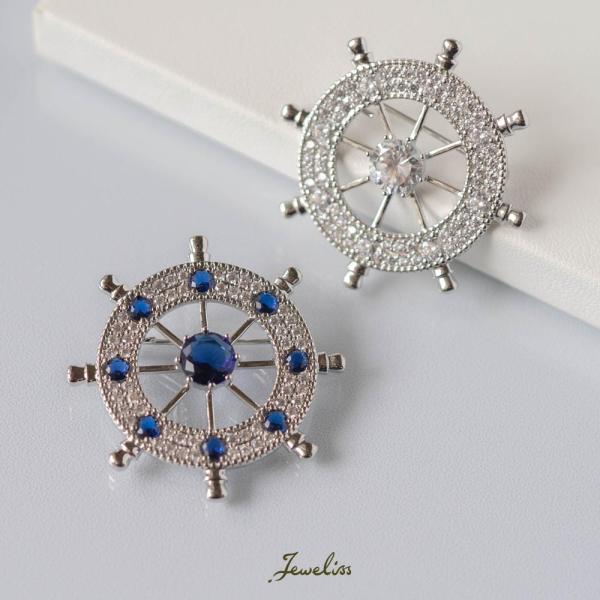 Jeweliss ブローチ ラメール Lamer 舵 船 海 マリン シルバー コサージュ ギフト レディース アクセサリー プレゼント ジュエリス 母の日□ 即納